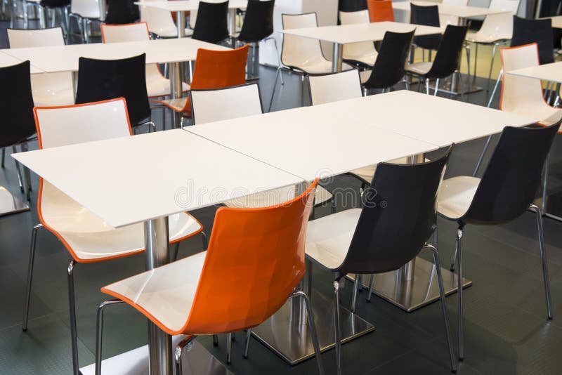 Empty tables and chairs stock photo. Image of cafe, modern - 46733792