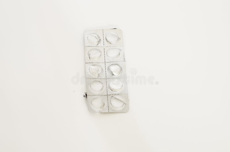 Empty tablet strip stock image. Image of medicine, white - 59792823