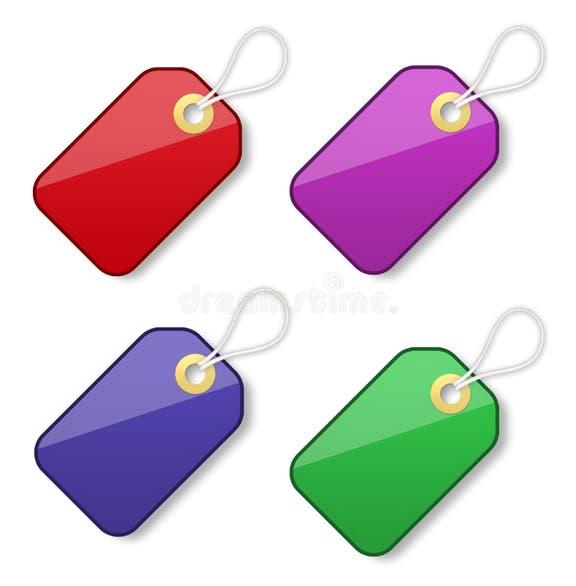 Empty Tags stock illustration. Illustration of shop, purple - 25629615