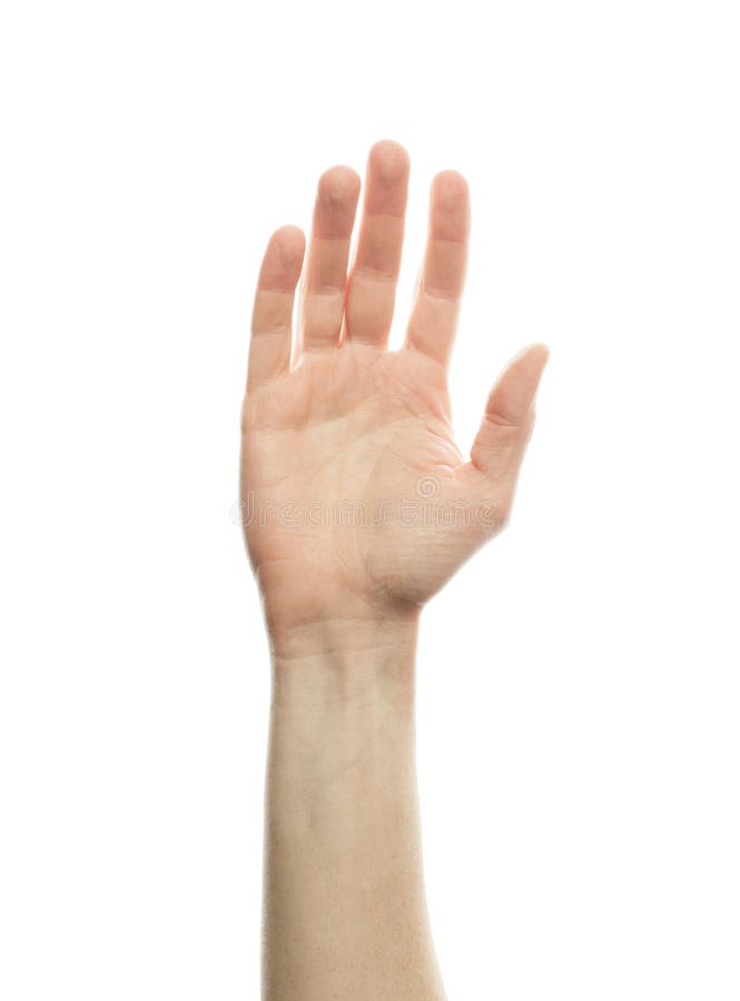 Empty Taking Man Hand Isolated on White. Hand Holding Person Stock ...