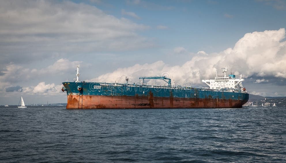 Empty tanker at sea editorial stock photo. Image of italy - 27419028