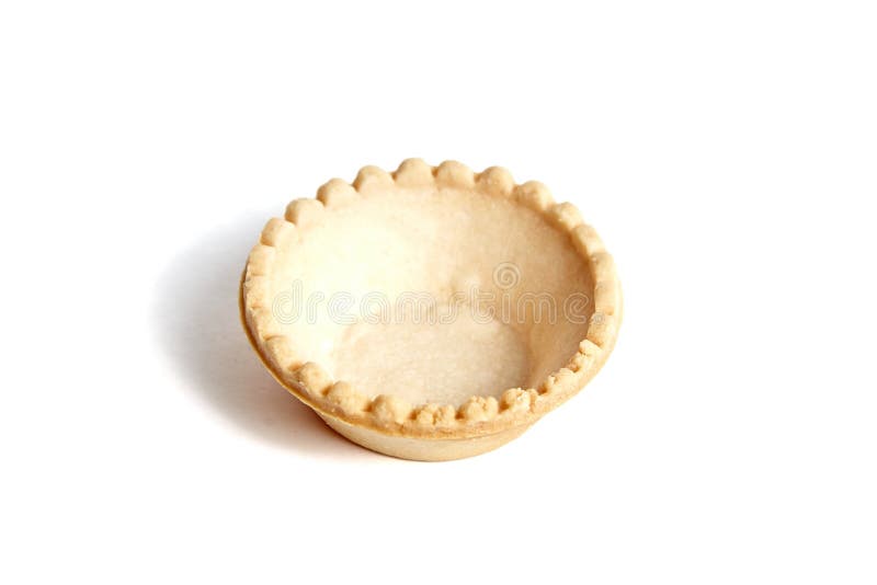 Empty Tartlet Shell Isolated on White. Single Crispy Mini Tart Shell ...