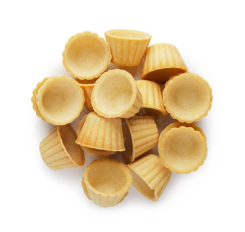 Stack of Empty Tart Shells Isolated Stock Image - Image of macro, empty ...