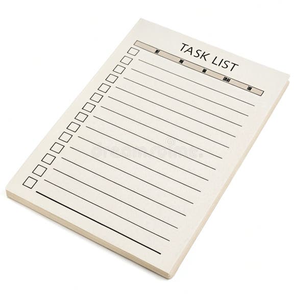 Empty Task Isolated on White Background Stock Illustration ...