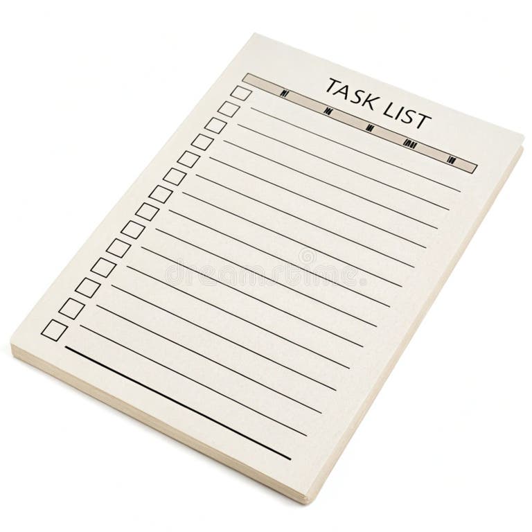 Empty Task Isolated on White Background Stock Illustration ...