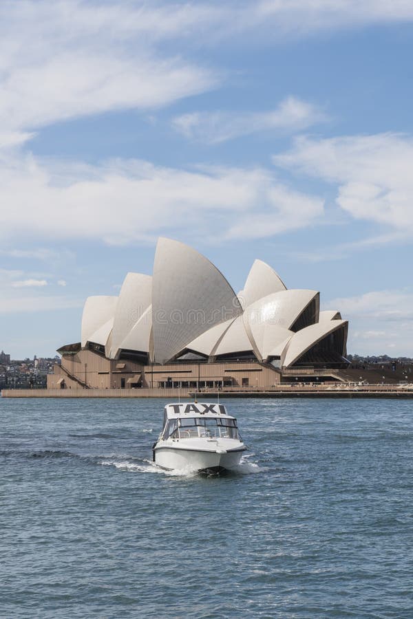 Empty Taxi Boat on the Sea in Front of the Sydney Opera House Editorial ...