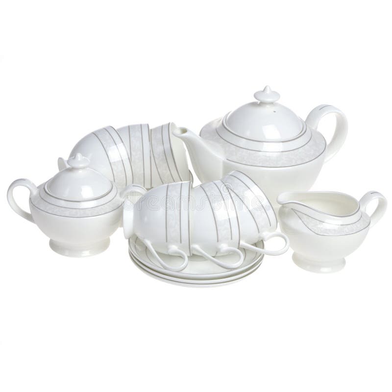 Empty tea set isolated stock photo. Image of isolated - 87194718