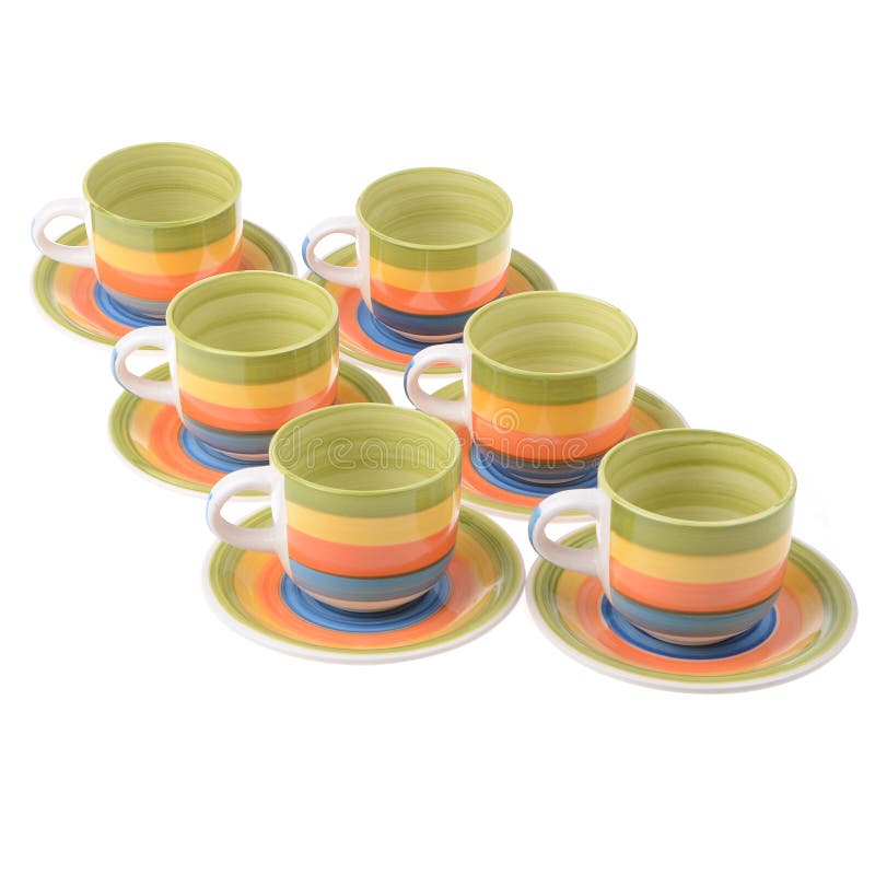 Empty tea set isolated stock image. Image of empty, plate - 87194547