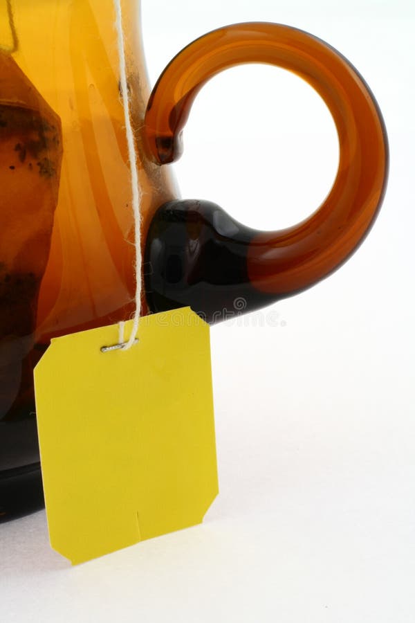 Empty tea tag stock image. Image of close, herbal, isolated - 733931