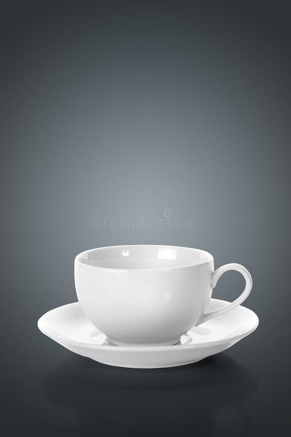 Empty teacup on grey stock photo. Image of drink, clear - 63221724