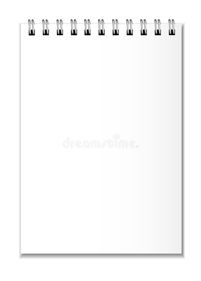 An Empty Template for the Design of a Spiral Wall Calendar or a Notepad ...