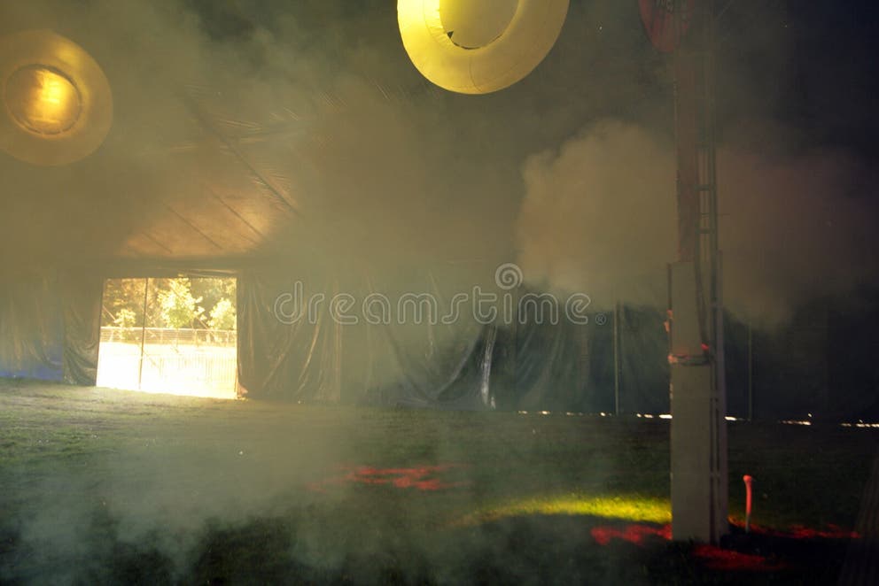 Empty tent stock image. Image of lights, smoke, music, grass - 887839