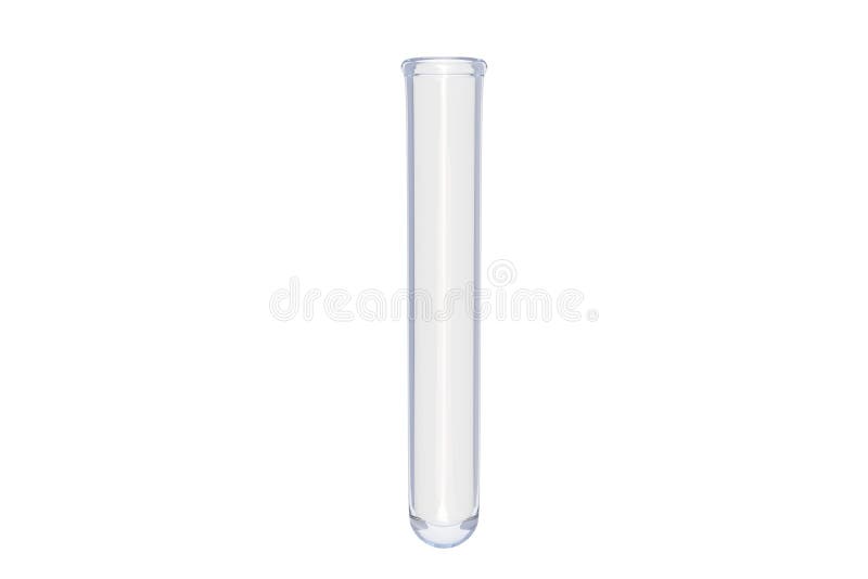 Empty Test Tube Isolated on White Background Stock Illustration ...