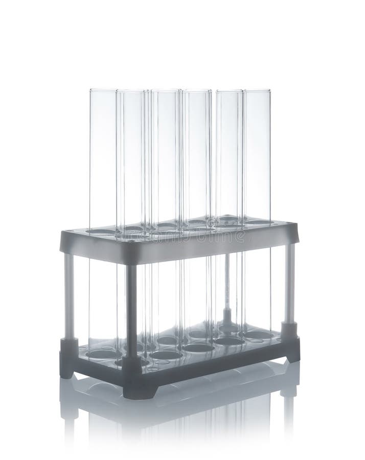 Empty Test Tubes in Holder on Table Stock Image - Image of research ...