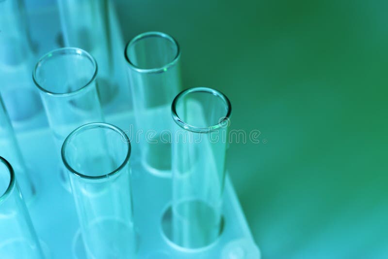 Empty Test Tubes in Laboratory, Closeup Stock Photo - Image of ...