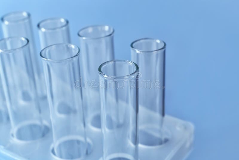 Empty Test Tubes in Laboratory, Closeup Stock Photo - Image of pharmacy ...
