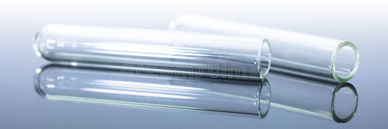 Empty Test Tubes for Pharma or Research in Front of White Background ...