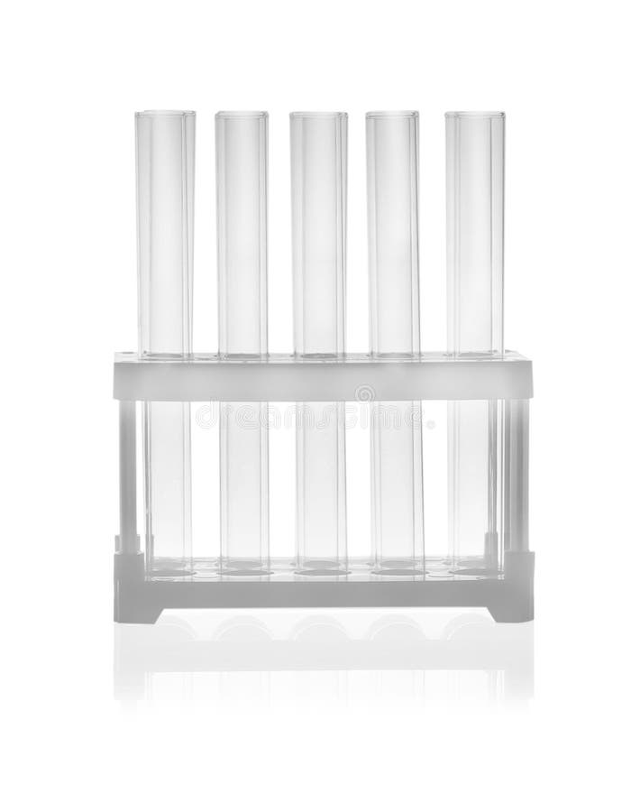 Empty Test Tubes in Rack Isolated. Laboratory Glassware Stock Image ...