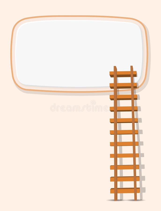 Empty text box and ladder stock vector. Illustration of banner - 320982941