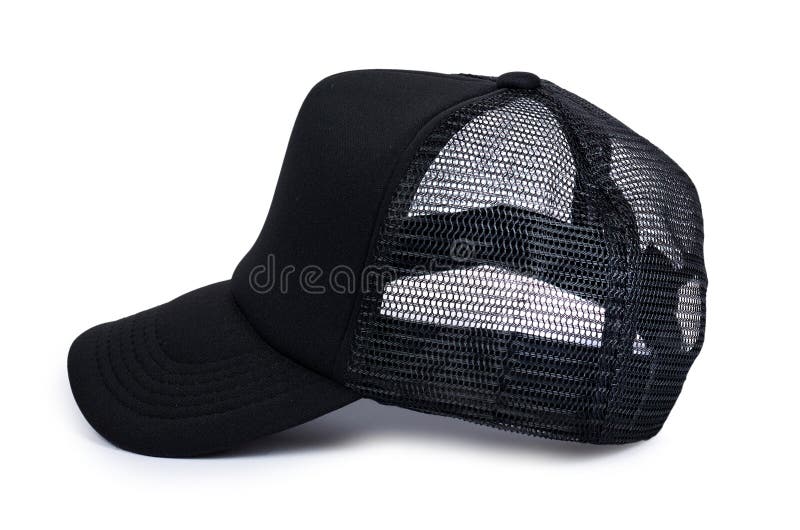 Empty Textile Cap with Hand Isolated on White Background, Copy Space ...