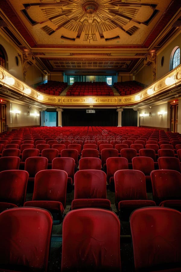 An Empty Theater with Red Seats. Ideal for Theater or Entertainment ...