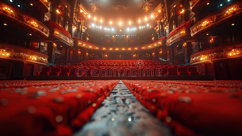 Empty Theater Seats stock illustration. Illustration of vintage - 327734121