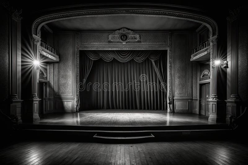 Empty theatre stage stock illustration. Illustration of stage - 272775667