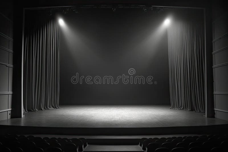 Empty theatre stage stock illustration. Illustration of showtime - 272775686
