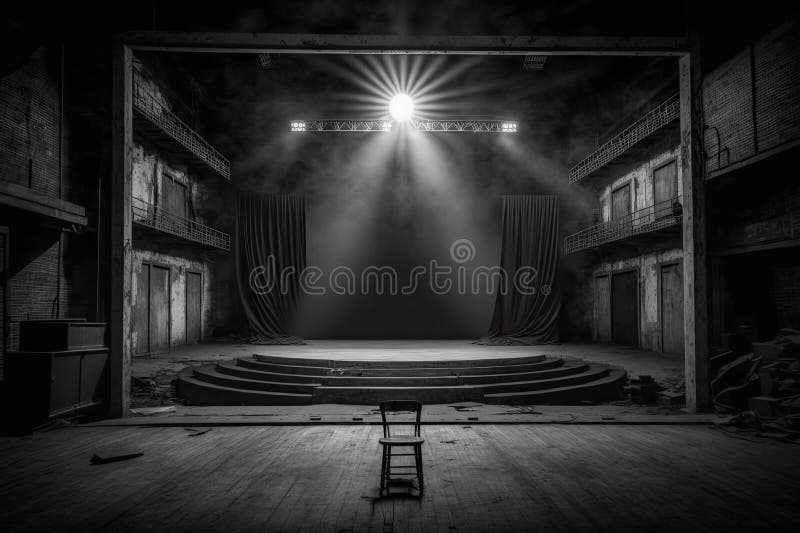 Empty theatre stage stock illustration. Illustration of drama - 272775695