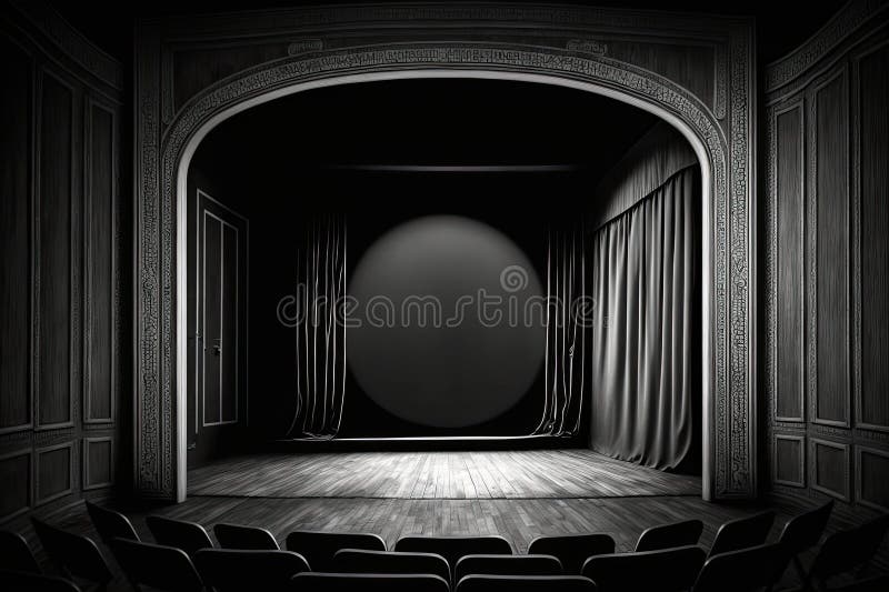 Empty theatre stage stock illustration. Illustration of opera - 272775697
