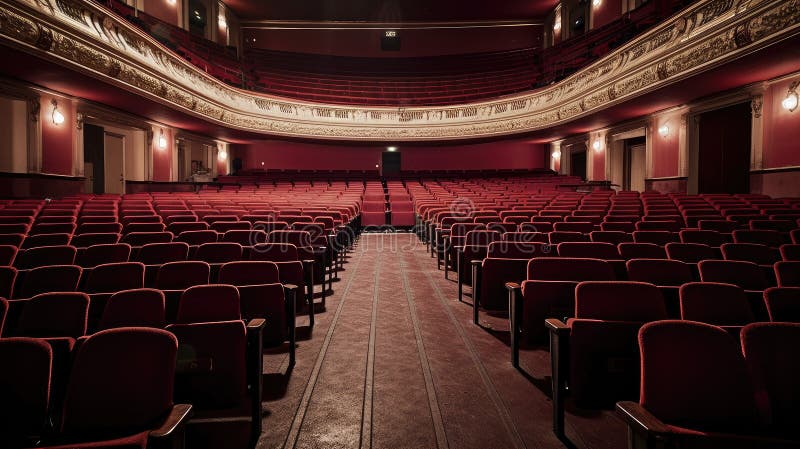 Empty Theatre Stage. Illustration AI Generative Stock Illustration ...