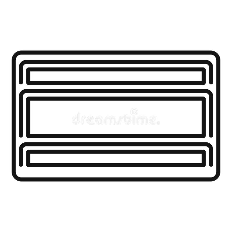 Empty Three Tier Shelf Icon Showing Storage Space Stock Illustration ...