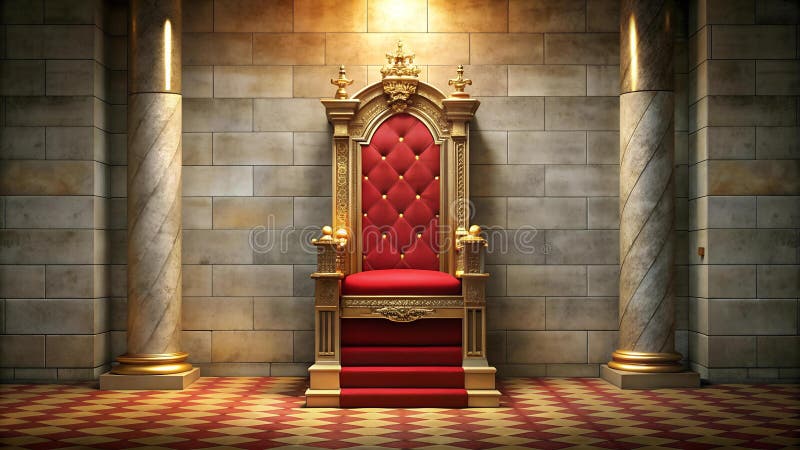 The Empty Throne: a Silent Witness To Judgment Generative AI Stock Illustration - Illustration ...