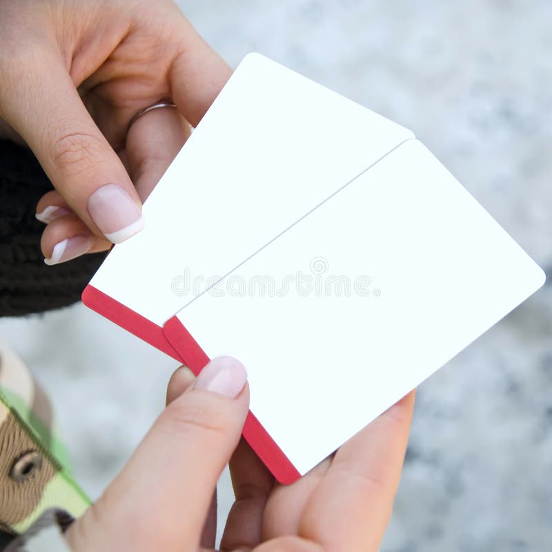 Empty tickets in hands stock photo. Image of closeup - 92278930