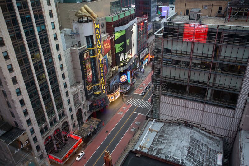 Empty Time Square during COVID-19 Pandemic Editorial Stock Photo ...