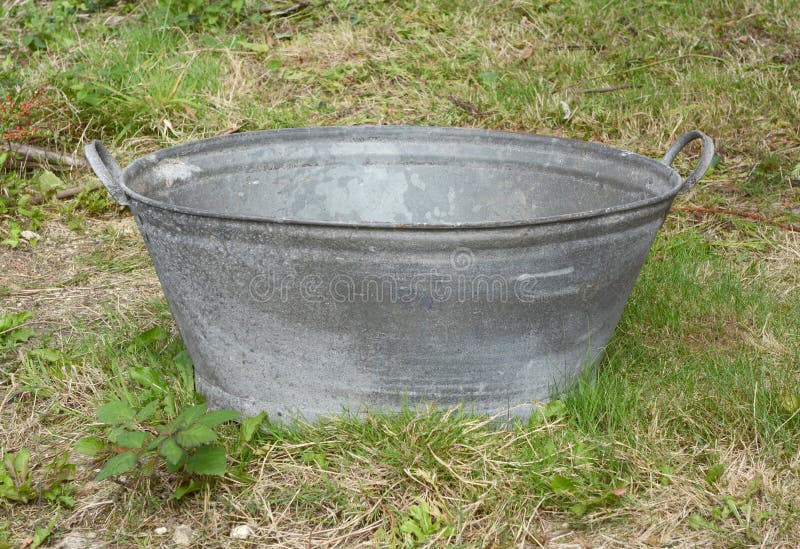 Empty tin bath stock photo. Image of washtub, garden - 44150988