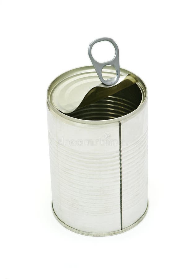 Empty tin can stock image. Image of metal, isolated, recycle - 3809019