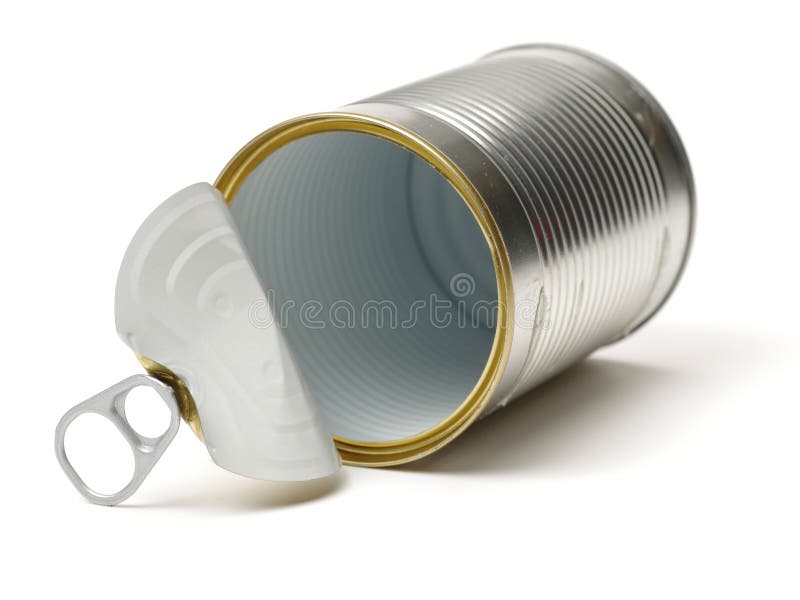 Open empty tin can stock photo. Image of canned, aluminum - 114756116