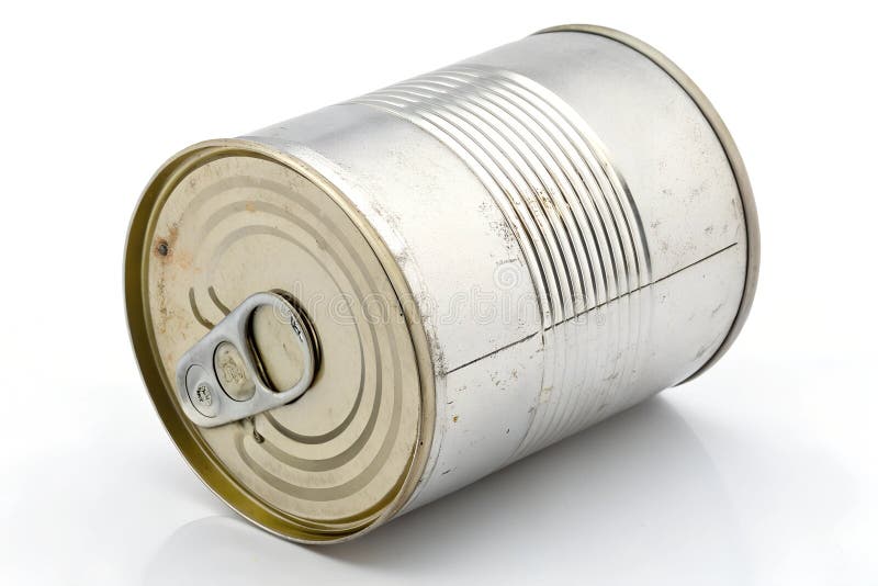 Empty Tin Can on a White Surface after Consumption of Canned Food Items ...