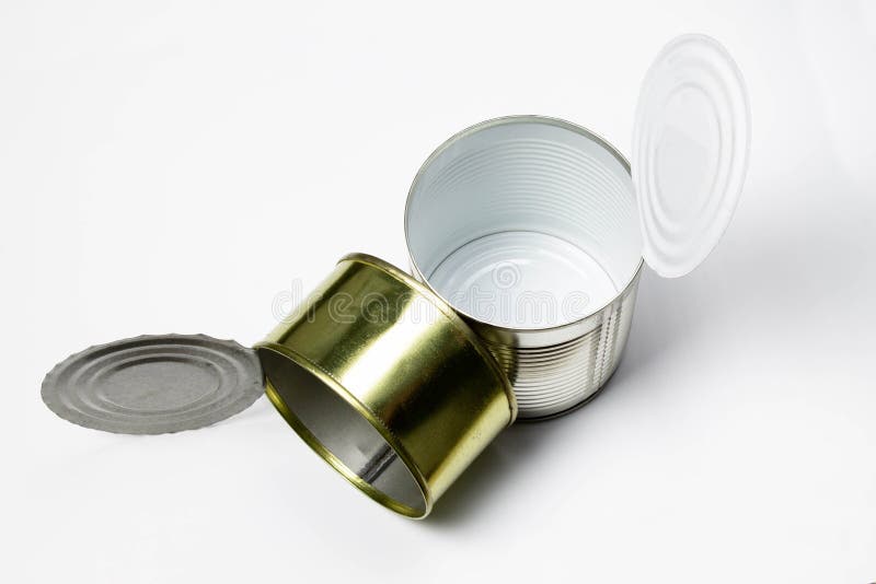 Empty tin can close up stock image. Image of background - 171067247
