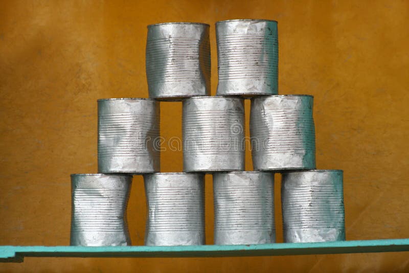 Empty tins stock image. Image of hard, game, nine, prize - 921749