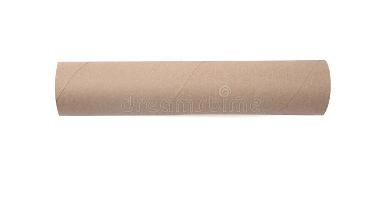 Empty Tissue Paper Roll Core Isolated on White Background with Clipping ...