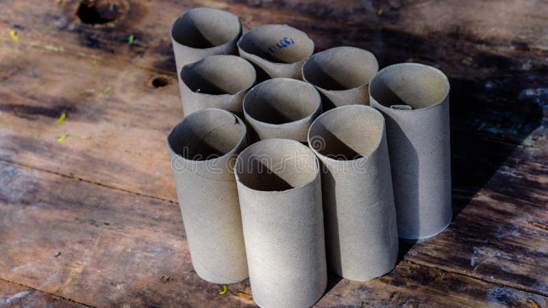 Empty Tissue Paper Roll Core Isolated on White Background with Clipping ...