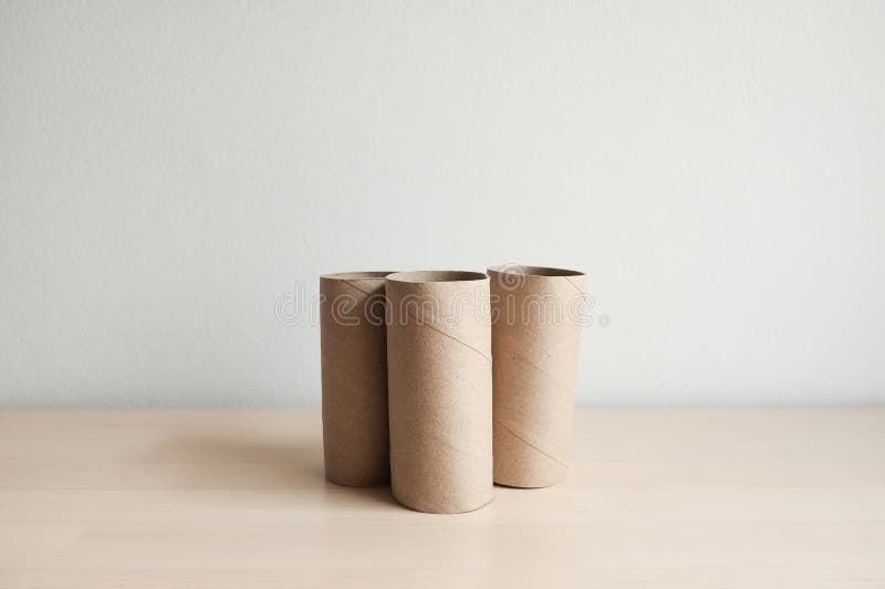 Empty Tissue Paper Roll Core Isolated on White Background with Clipping ...