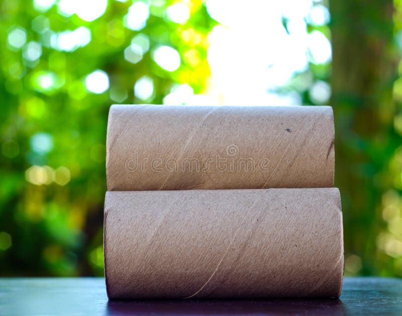 Empty Tissue Paper Roll Isolated on White Stock Photo - Image of ...