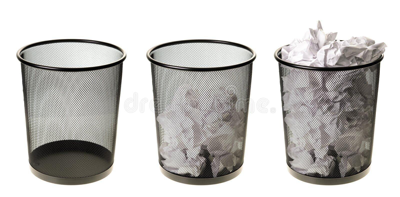 Trash full of paper stock photo. Image of movement, black - 571592