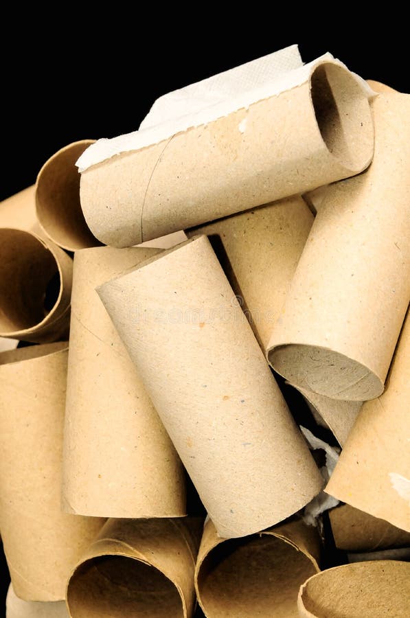 Empty Toilet Paper Roll stock photo. Image of background - 46537466