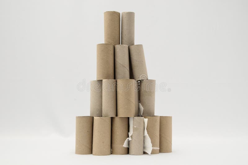 Empty Toilet Paper Roll stock photo. Image of background - 46537466