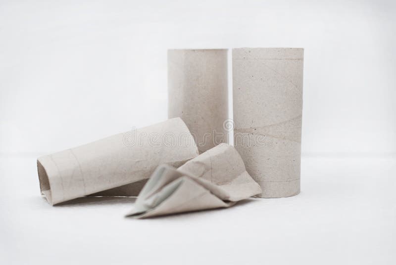 Empty toilet paper rolls stock image. Image of smooth - 42005759