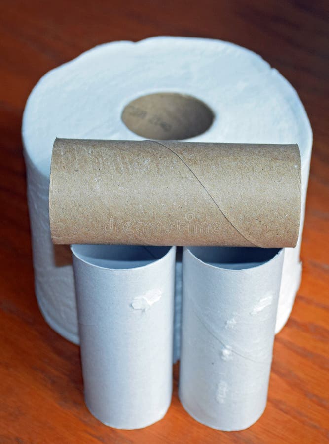 Empty toilet paper rolls. stock photo. Image of rolls - 189174756